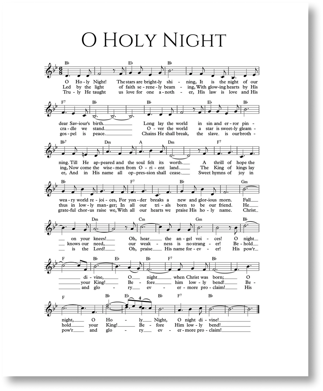 O Holy Night - Print – Light Your Home